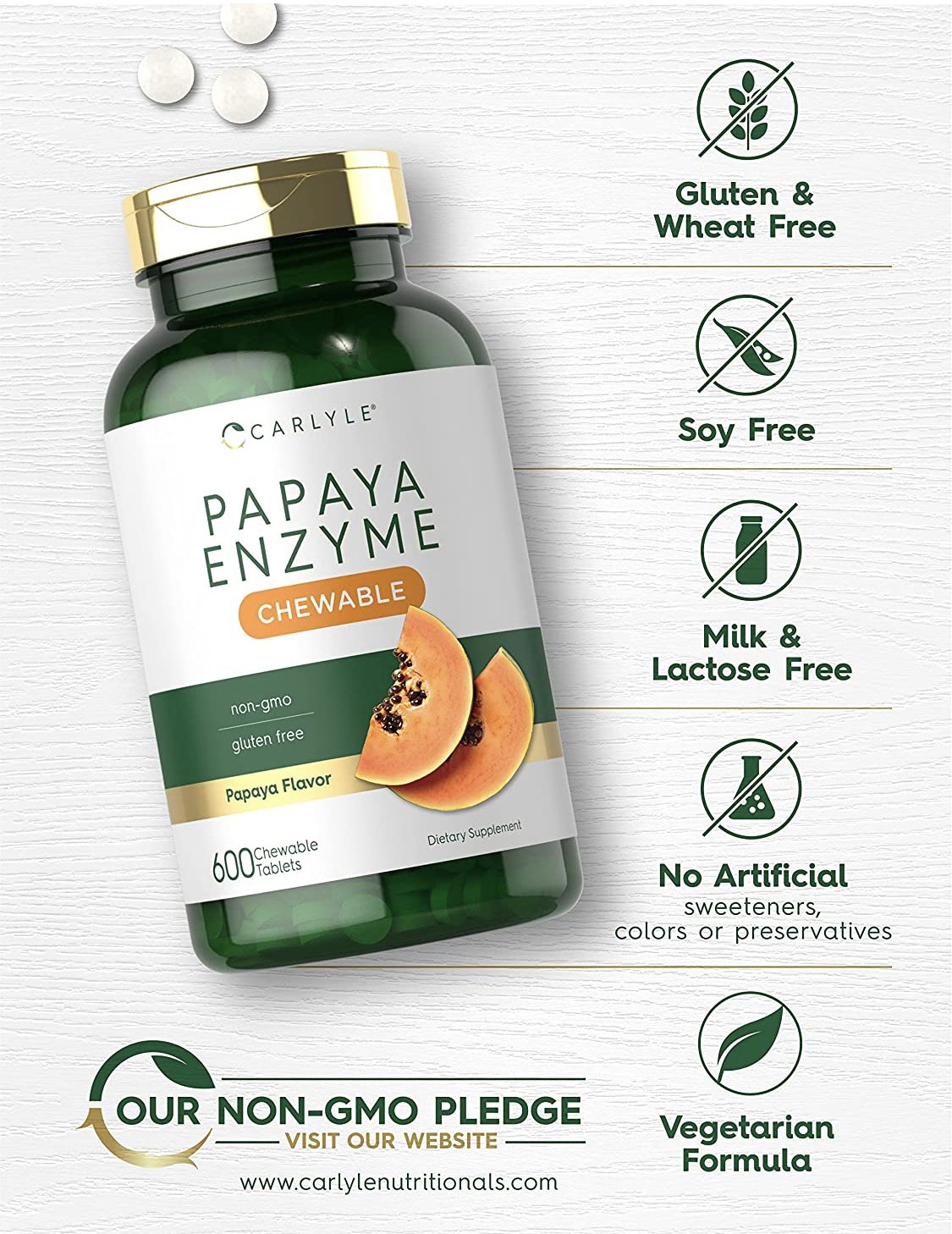 Jual Papaya pepaya Enzyme Chewable Tablets - sharing